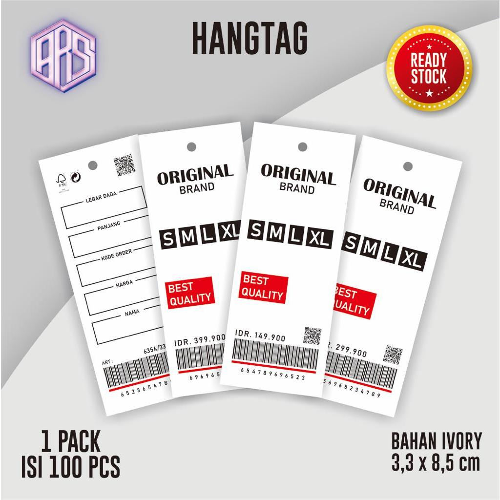 Jual (100PCS) Hang Tag Label Baju/ Hangtag Pakaian | Shopee Indonesia