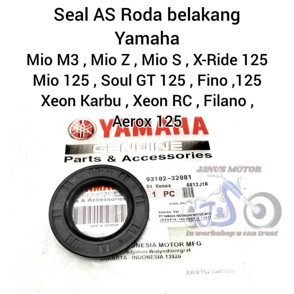 Jual Seal as roda belakang Yamaha Mio M3 Xeon Xride Soul GT Fino 125 Filano Aerox Z S RC ...