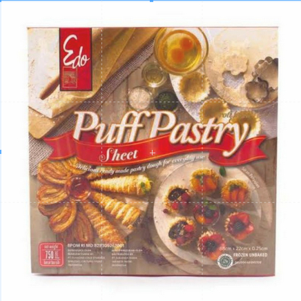 Jual EDO PUFF PASTRY SHEET / ADONAN PUFF PASTRY SIAP JADI dus 12pc ...