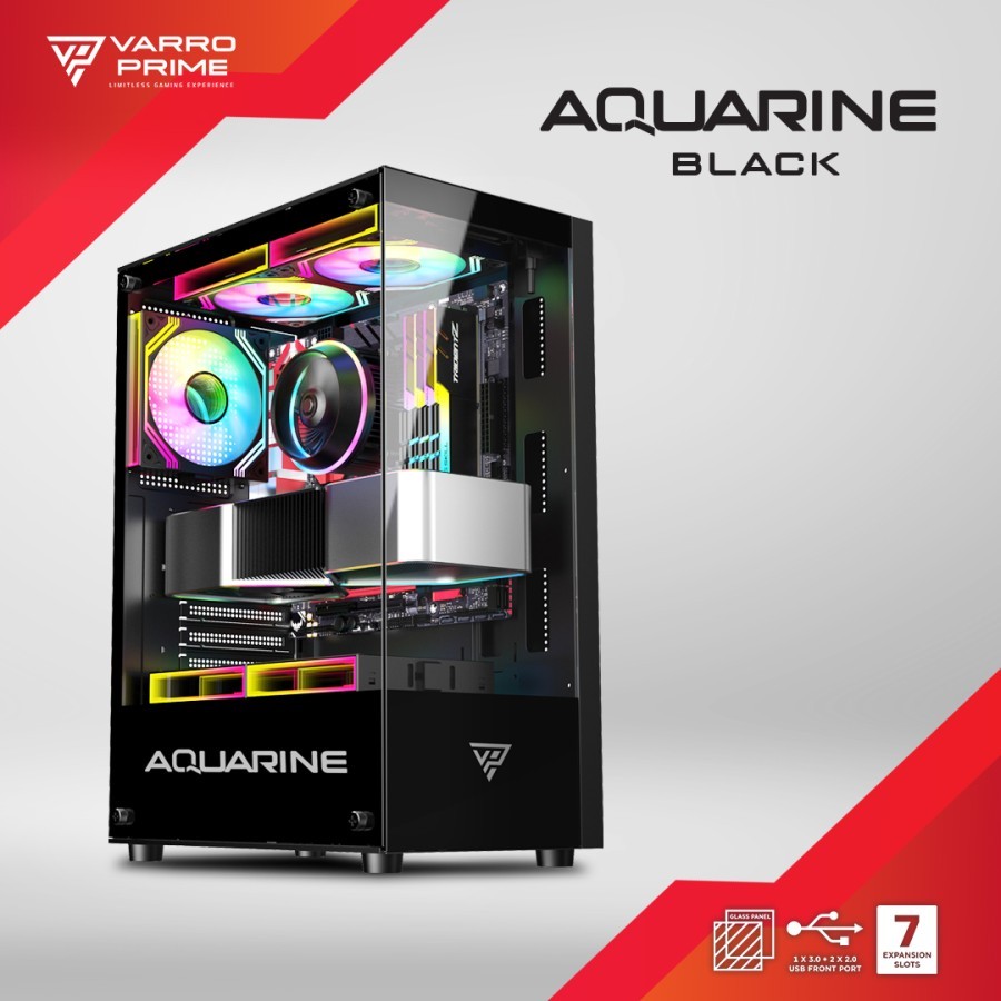 Jual Varro Prime Aquarine Black Casing PC/Komputer ATX | Shopee Indonesia