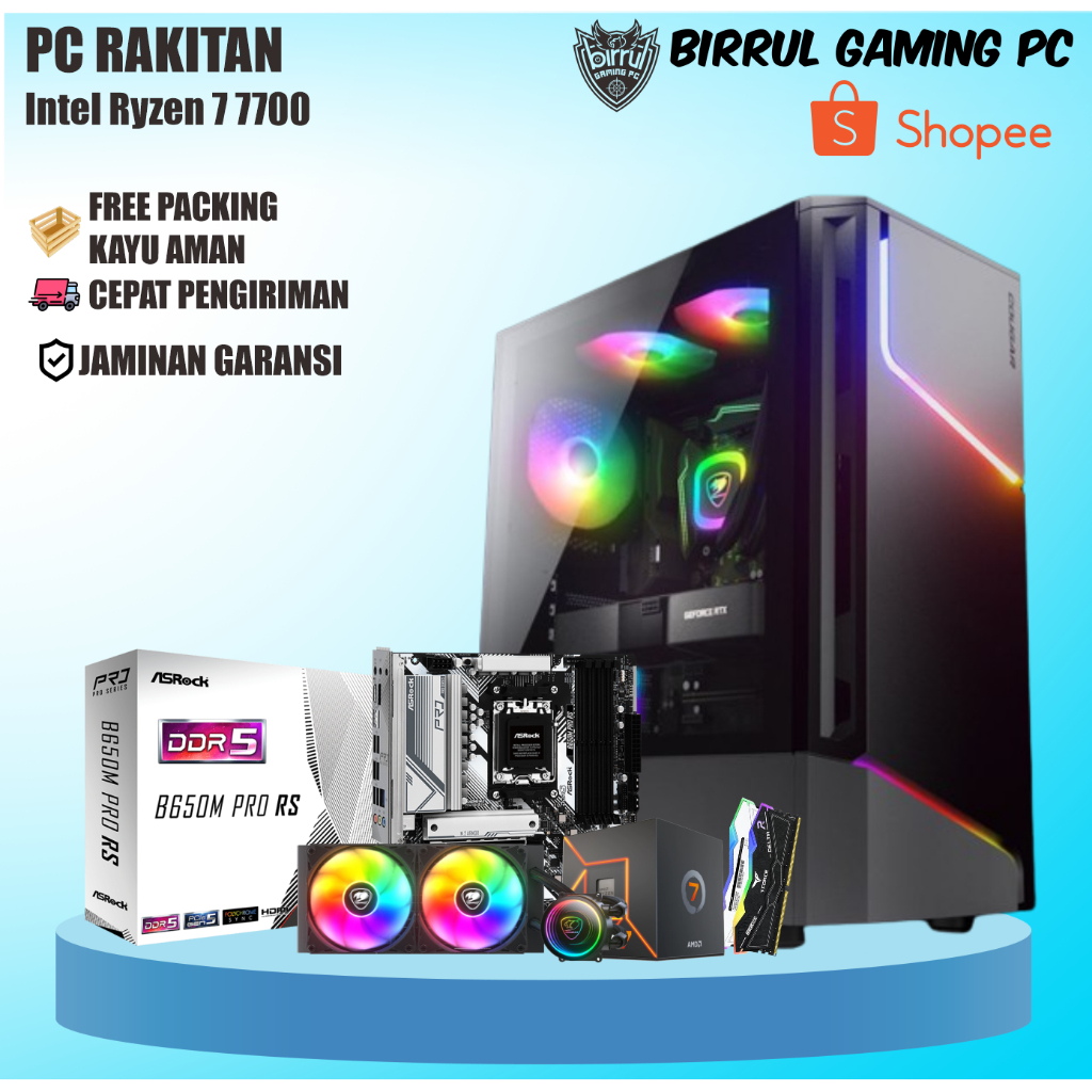 Jual Pc Gaming Ryzen 7 7700 I 32Gb RGb I 512Gb I 1tb I Rx 6700 Xt 12Gb ...
