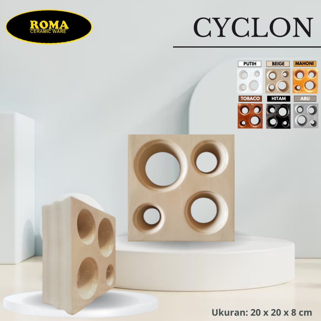 Jual Roster Keramik Roma Cyclon / Loster / Anti Tampias / Lubang Angin ...