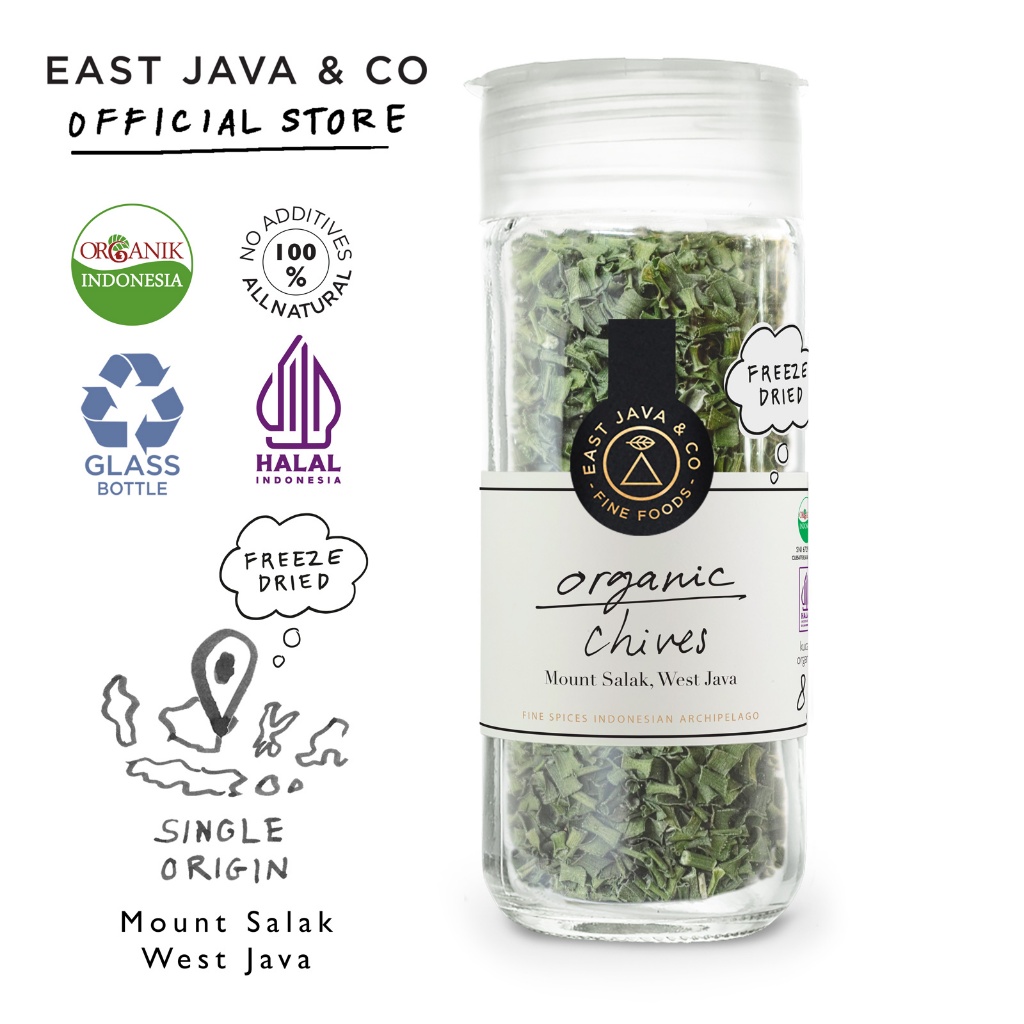 Jual East Java & Co Organic Freeze Dried Chives - 8g (Daun Kucai Organik) | Shopee Indonesia