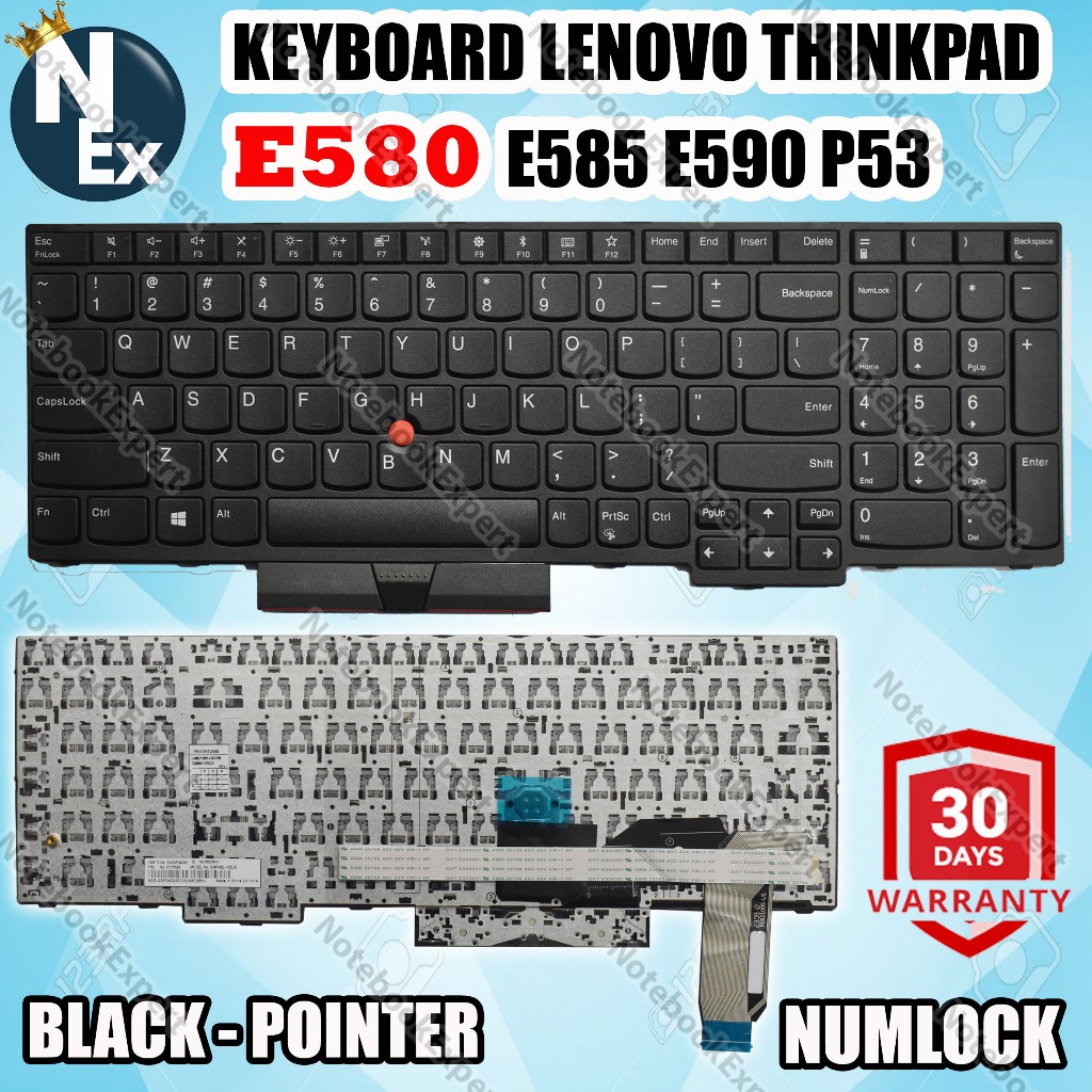 Jual Keyboard Laptop Lenovo ThinkPad E580 E590 L580 L590 T590 P52 P72 ...
