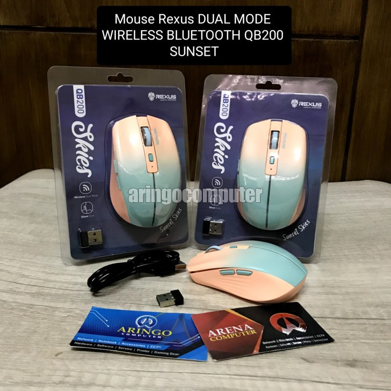 Jual Mouse Rexus DUAL MODE WIRELESS BLUETOOTH QB200 SUNSET | Shopee ...
