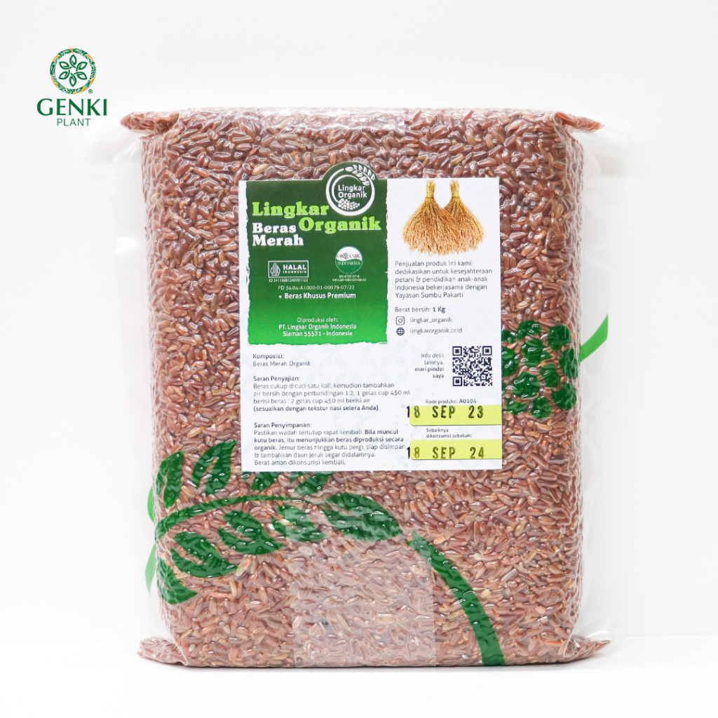Jual Lingkar Organik Beras Merah Organik - 1 kg | Shopee Indonesia