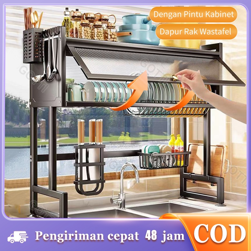 Jual Rak Piring Wastafel Stainless Steel Multifungsi Rak Dapur Rak ...