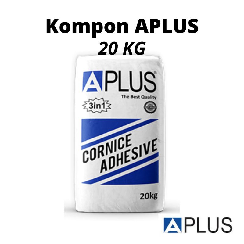 Jual APLUS CORNICE ADHESIVE COMPOUND / KOMPON APLUS 20KG | Shopee Indonesia