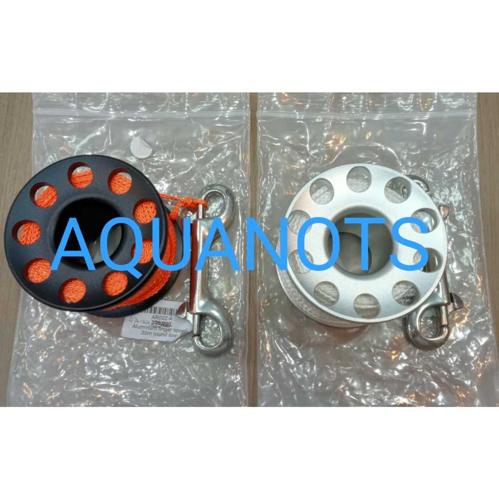 Jual AR002A Spool Aluminum Finger Reel Round Line 30M Alat Selam Acc ...