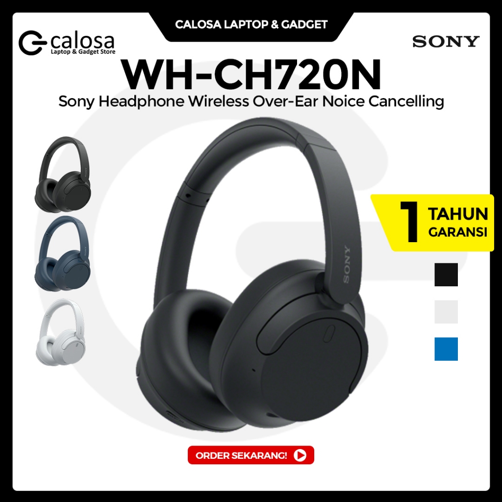 Jual Sony WH-CH720N Headphone Wireless Over-Ear Noice Cancelling ...