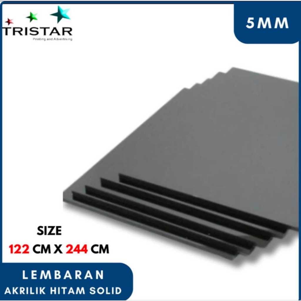 Jual Akrilik hitam solid 122x244cm 5mm (Tidak tembus pandang ...
