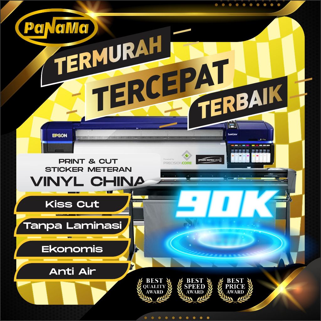 Jual Print & Cut Sticker Vinyl China, Print Cut Stiker Meteran, Stiker ...