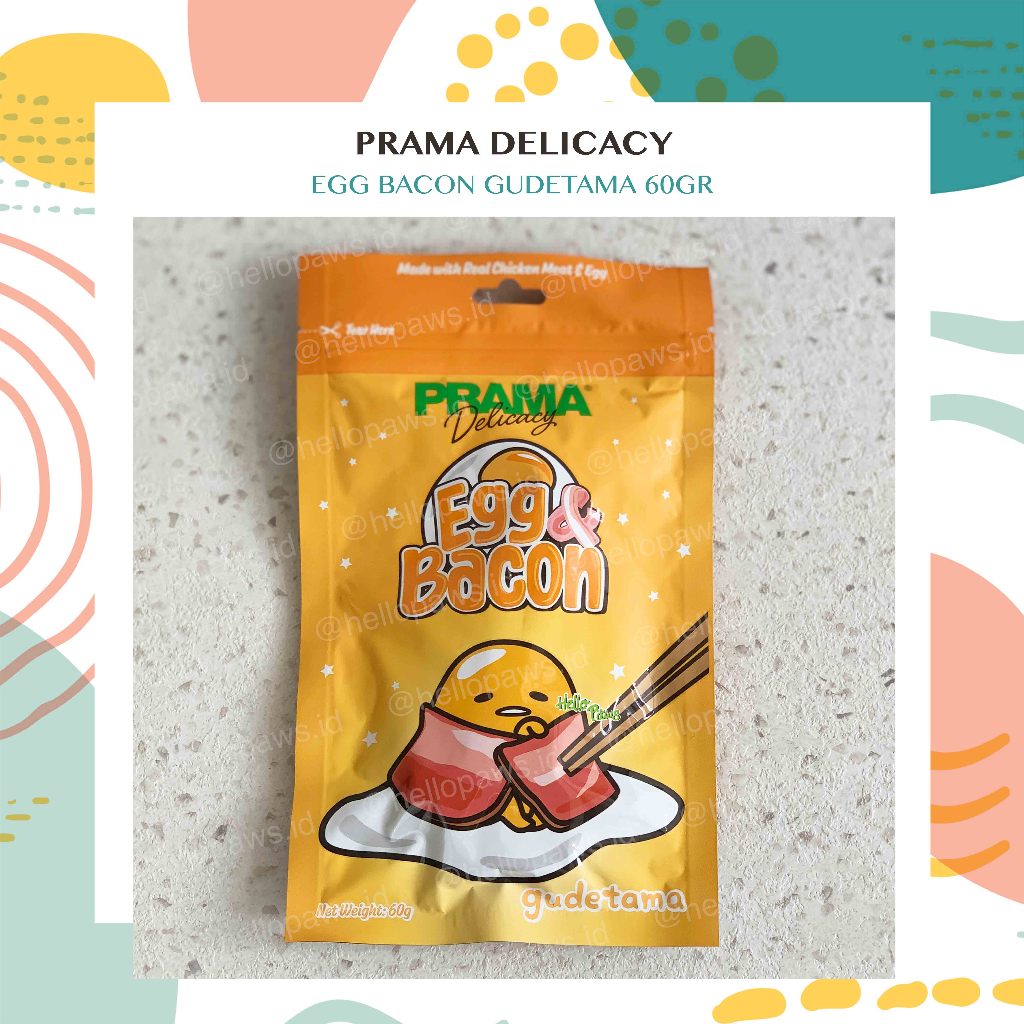 Jual Prama Delicacy Egg Bacon Gudetama Dog Snack - Snack Cemilan Anjing ...
