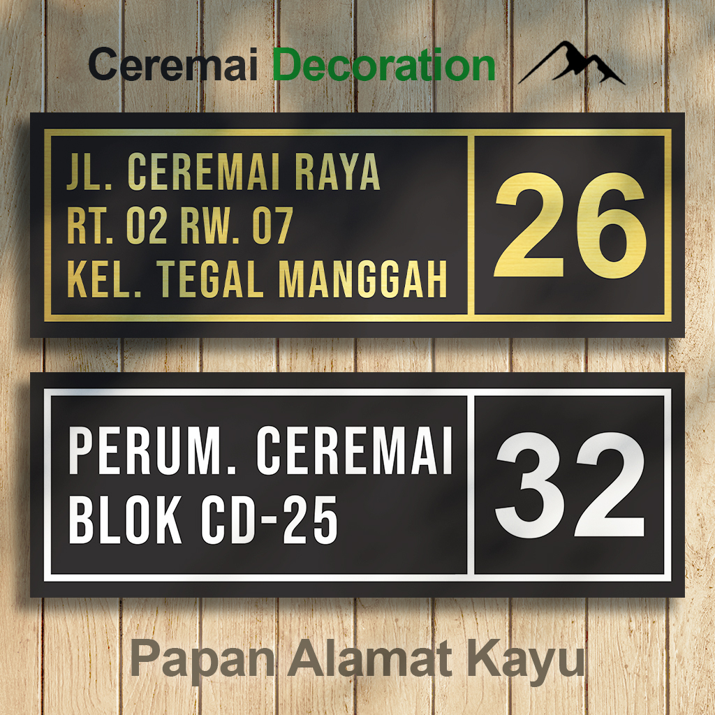 Jual TERMURAH PAPAN NOMOR ALAMAT RUMAH PLAT CUSTOM NOMER PERUMAHAN ...