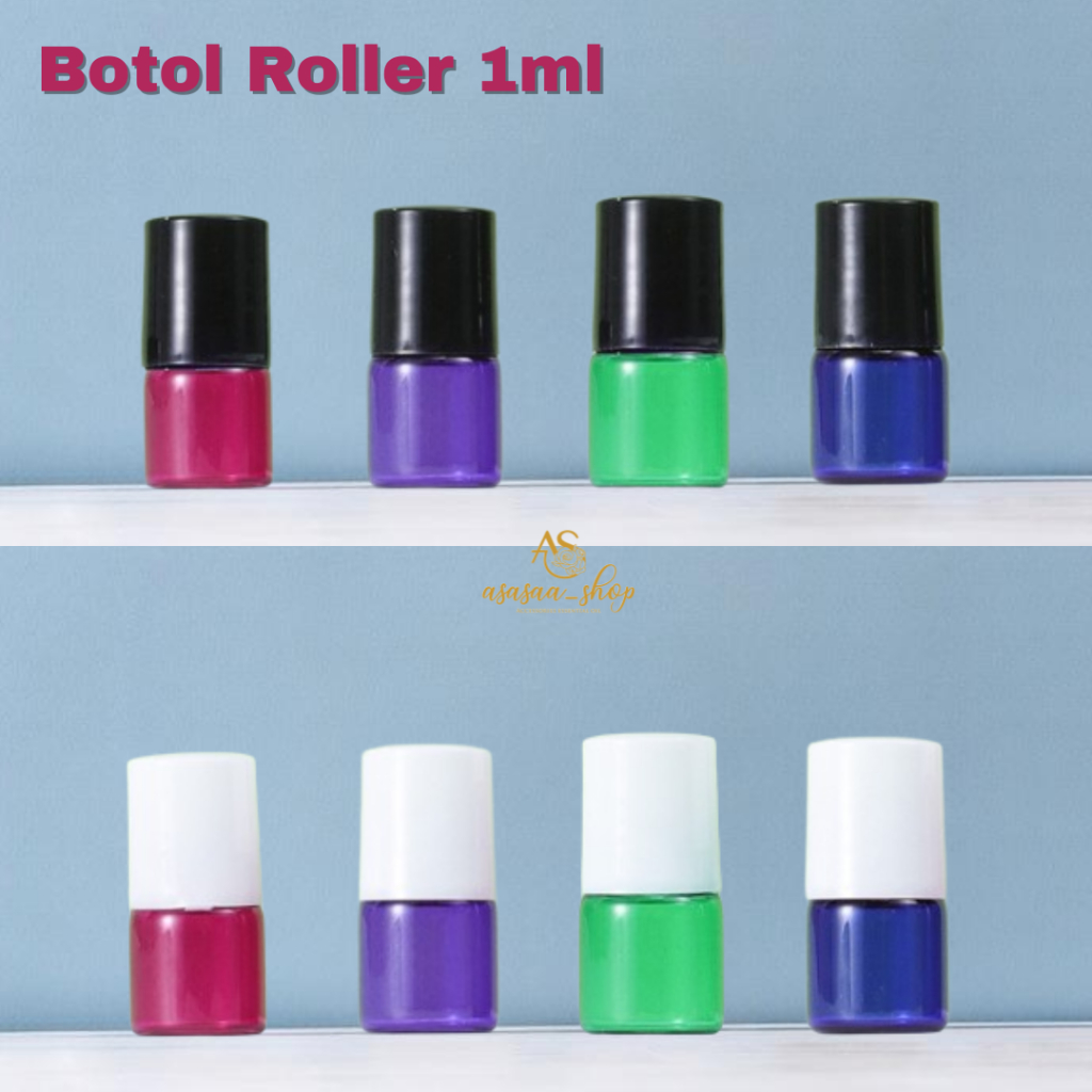 Jual Multi Color Mini Botol Roller (Roll On Bottles) botol Kaca 1ml ...