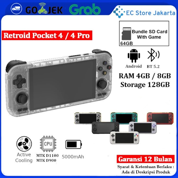 Jual Retroid Pocket 4 / 4 Pro Portable Handheld Retro Video Game ...
