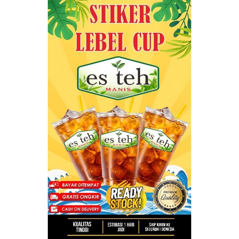 Jual Stiker Lebel Cup Es Teh Manis | Shopee Indonesia