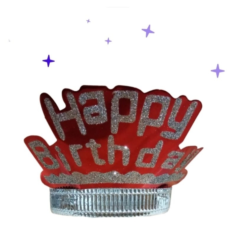 Jual bando mahkota happy birthday kertas satuan | Shopee Indonesia
