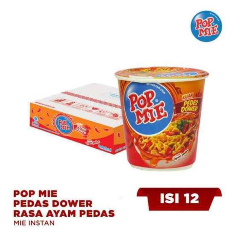 Jual Pop Mie Kuah Pedas Dower [75 g] 1 Dus isi 12 pcs | Shopee Indonesia