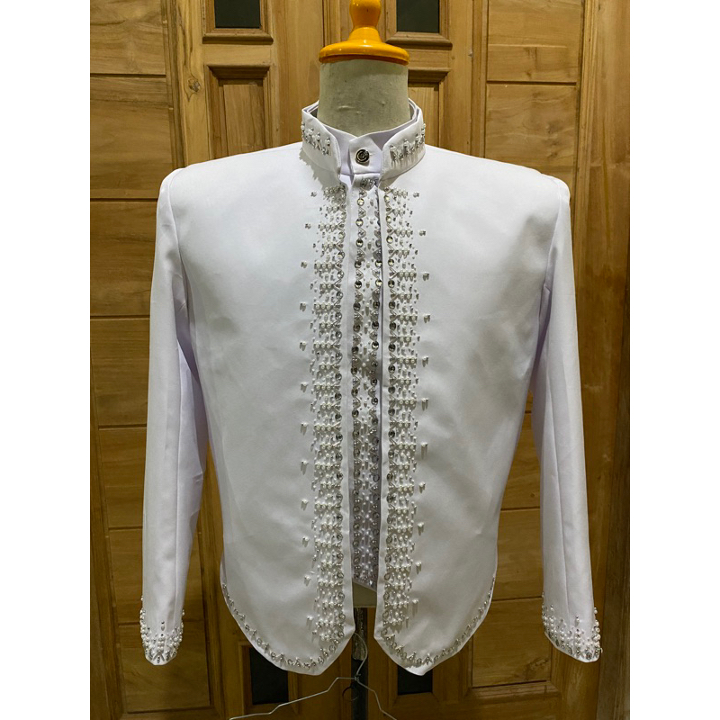 Jual Beskap jawa putih || Beskap denim || Beskap hijau botol || Beskap ...