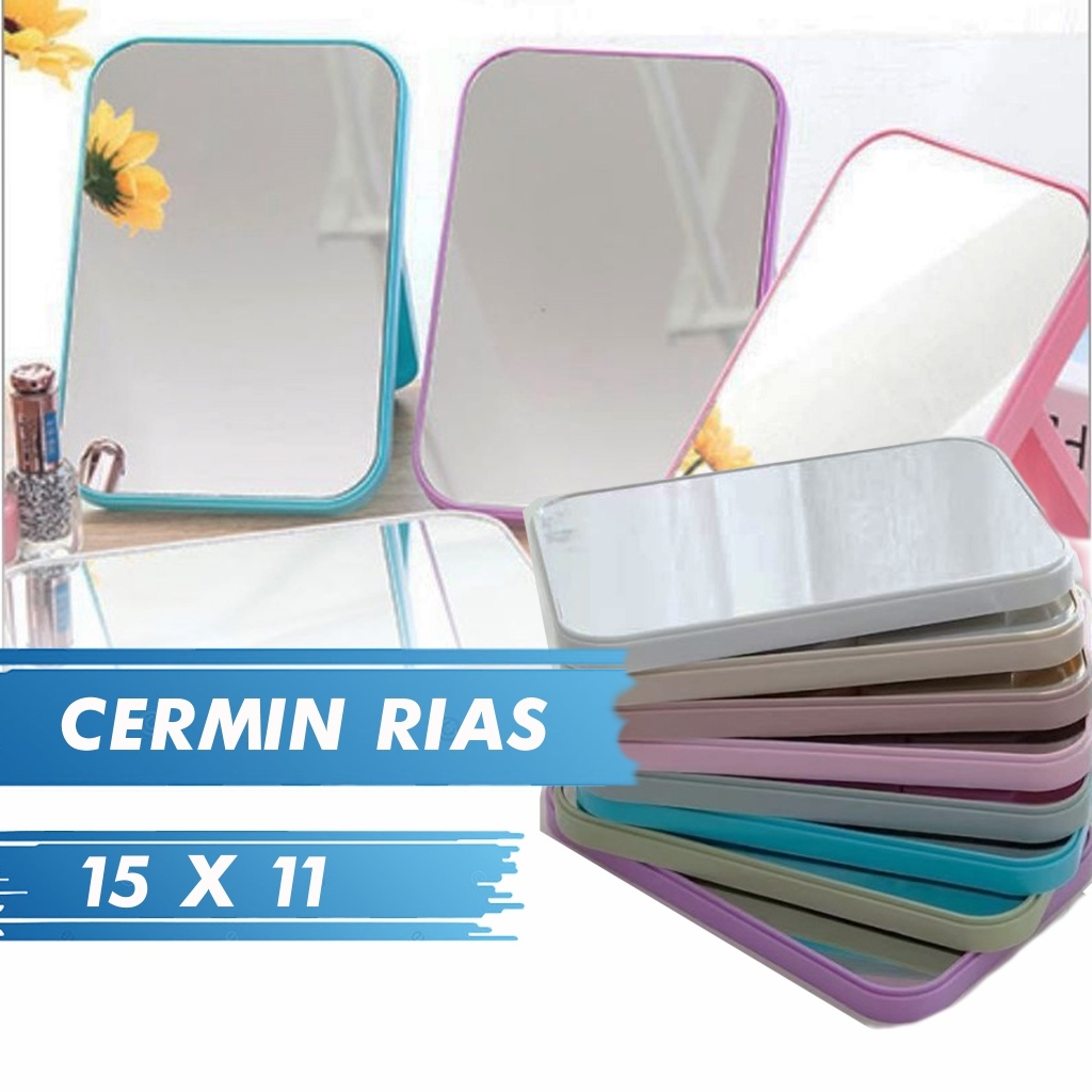 Jual Kaca Cermin Kotak Lipat Kaca Rias Make Up Duduk Persegi Standing ...