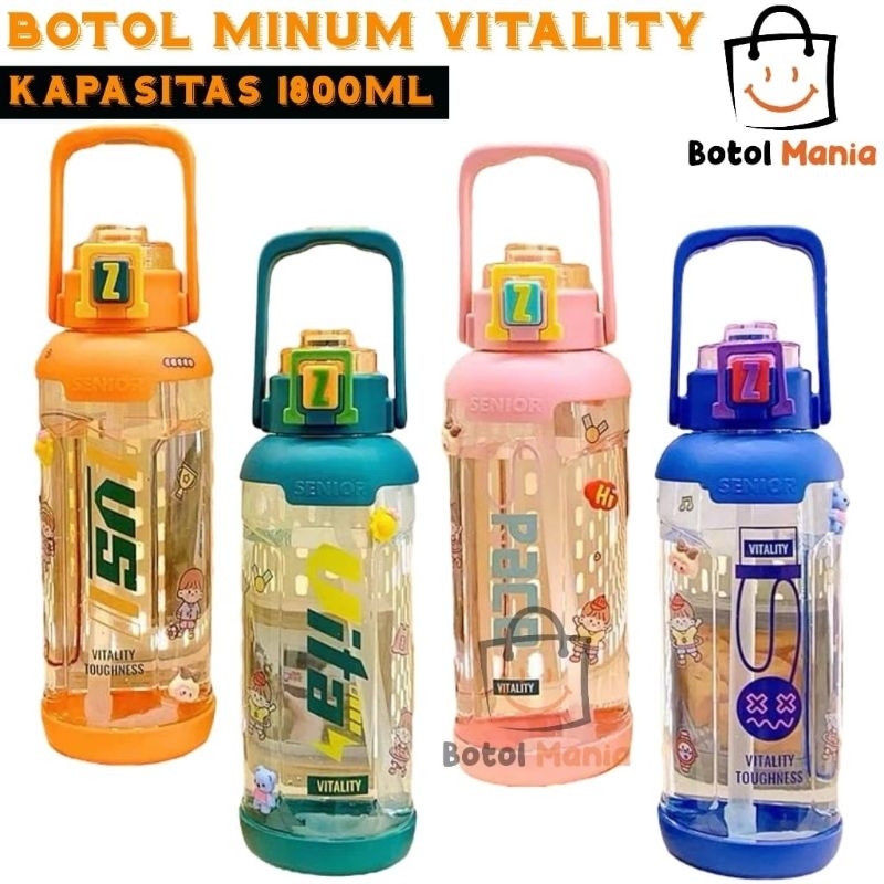 Jual Botol Minum VITALITY TOUGHNESS 1800ML Free Stiker 2D dan 3D ...