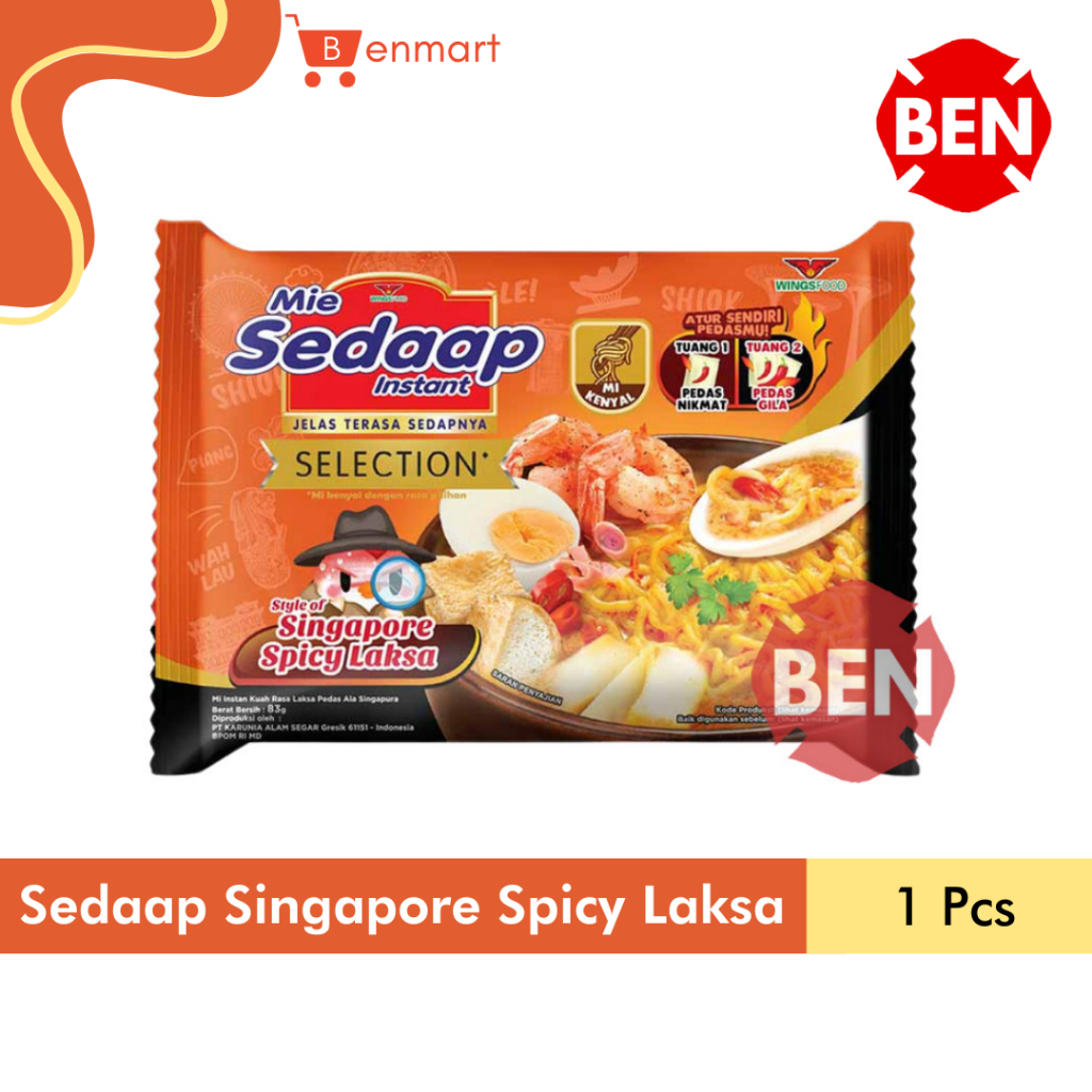 Jual Mie Sedaap SINGAPORE SPICY LAKSA 1 Pcs Bks Kuah Rebus Pedas ...