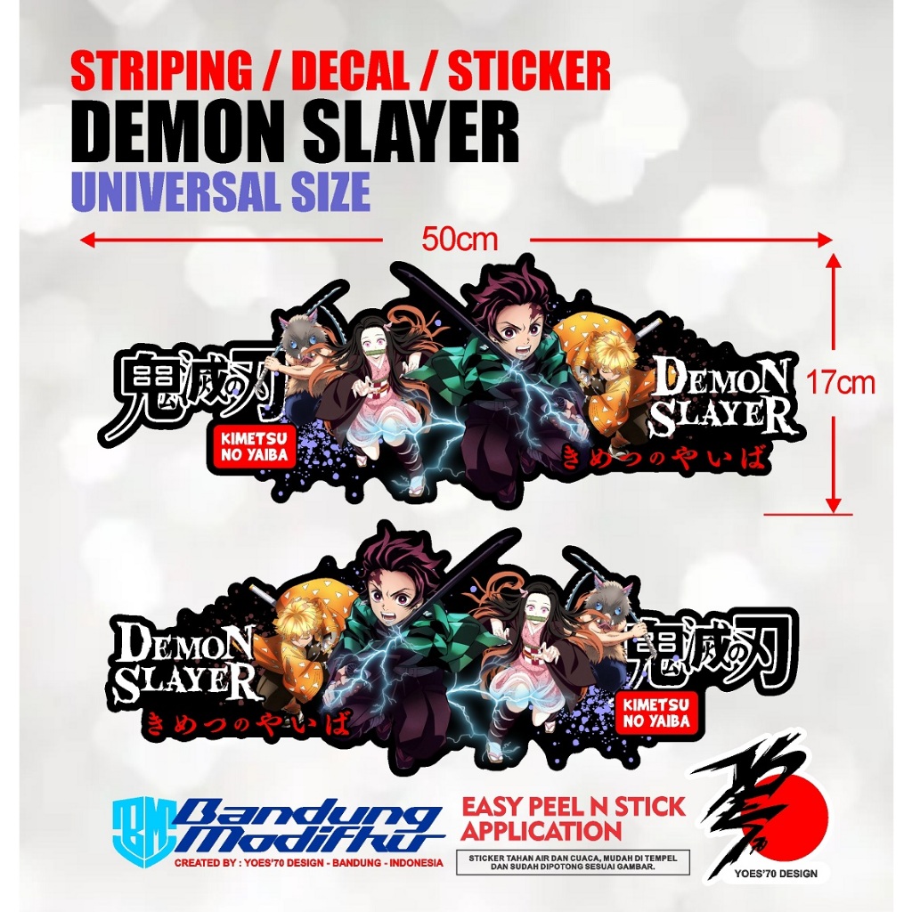 Jual Sticker striping Universal DEMON SLAYER 50cm | Shopee Indonesia