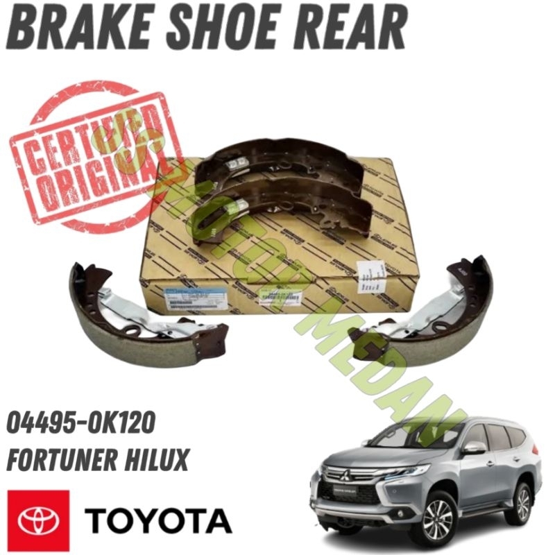 Jual BRAKE SHOE KAMPAS REM BELAKANG FORTUNER HILUX 04495-0K120 | Shopee ...