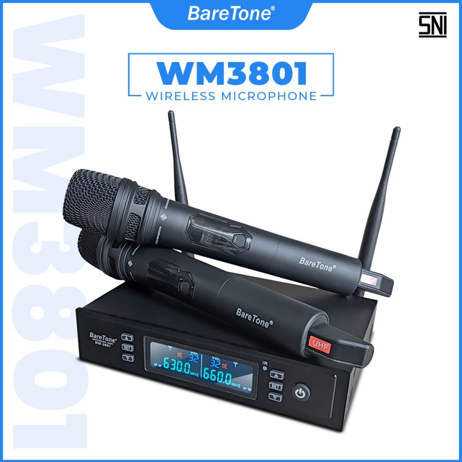 Jual Mic Wireless BARETONE WM3801 Handheld WM 3801 | Shopee Indonesia
