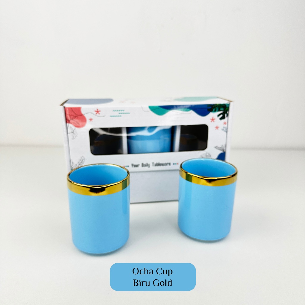 Jual Gelas Cangkir Ochar Cup Keramik Gelas Teh Tea Cup Gold Mewah Harga ...
