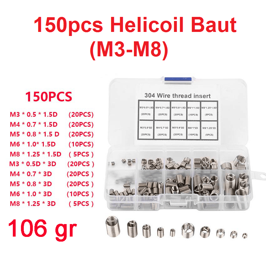 Jual Recoil Helicoil Thread Repair Pro M6 M8 M5 M10 Alat Mobil Motor ...