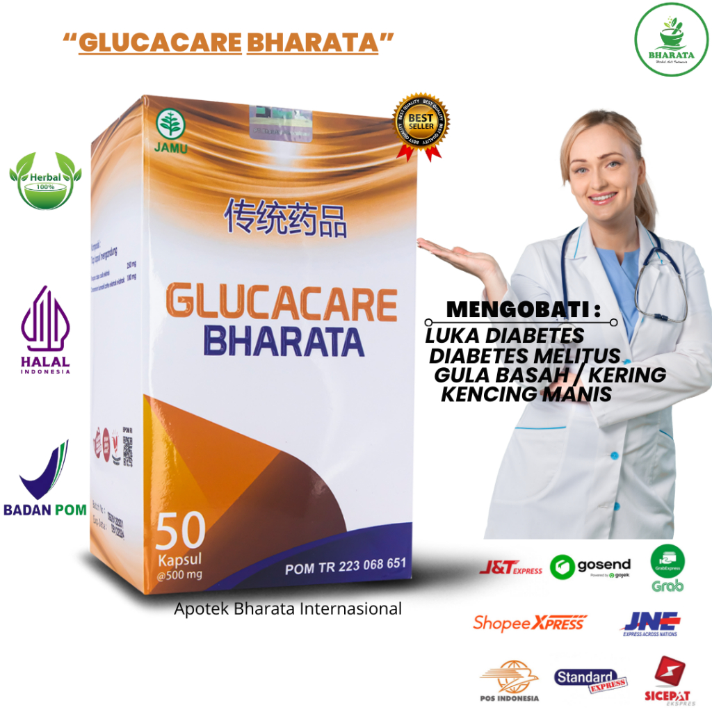 Jual Obat Luka Diabetes, Diabetes, Gula Basah / Kering Glucacare ...