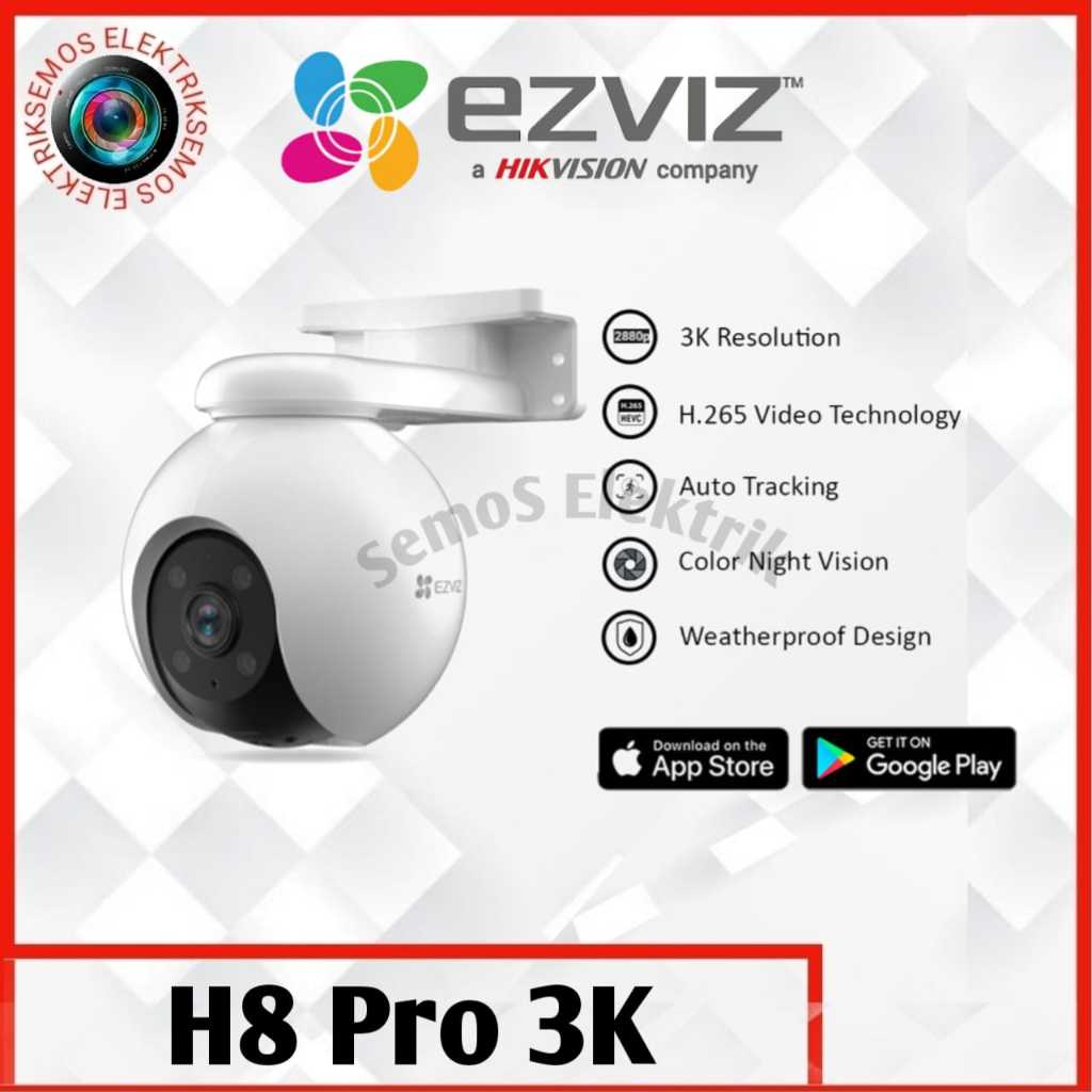 Jual Ezviz H8 Pro 5MP 3K Wifi IP Cam Smart CCTV Outdoor Pan & Tilt ...