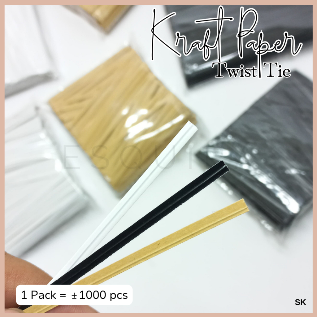Jual Kraft Paper Twist Ties Kawat Pengikat Kemasan Souvenir 4MM 12 CM ...