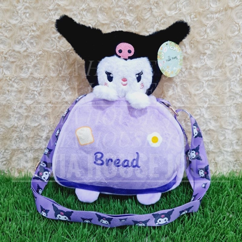 Jual Tas Selempang Bread Kepala Kuromi Tali Motif Slingbag Kuromi Ungu ...