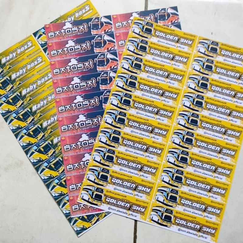 Jual stiker bus Basuri tempelan Basuri pianika telolot viral isi 20 ...