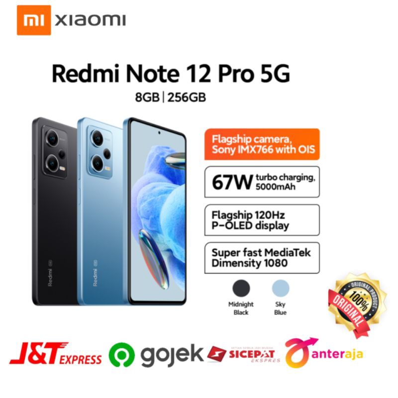 Jual XIAOMI Redmi Note 12 Pro 5G Ram 8/256Gb Garansi Resmi Indonesia ...
