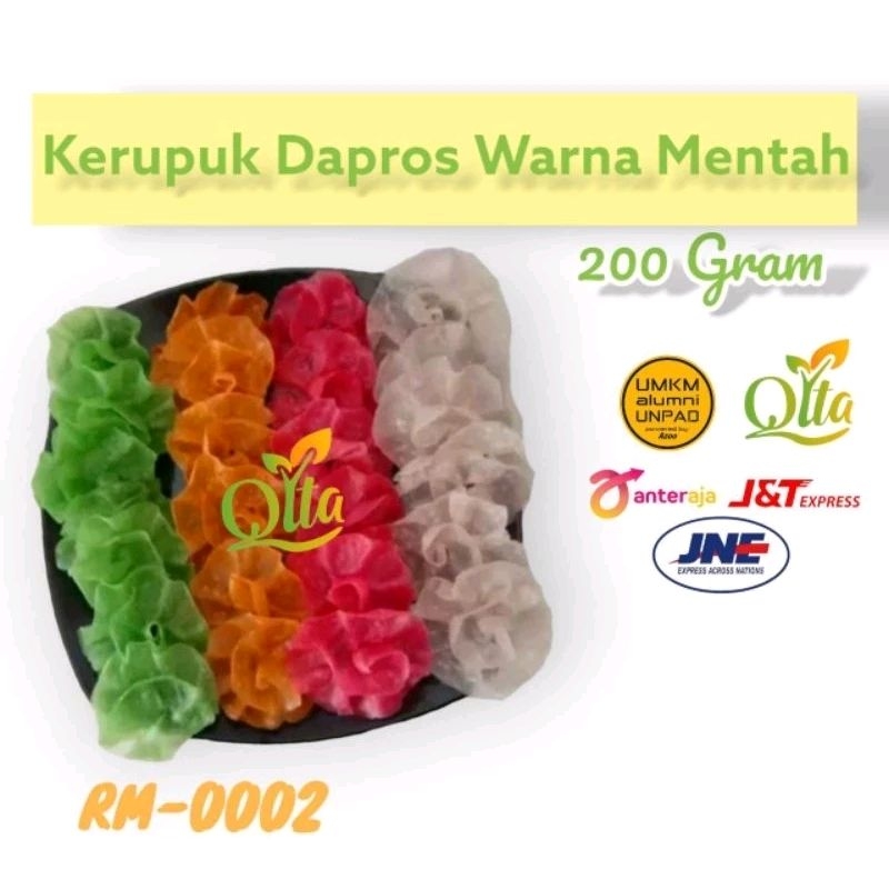 Jual Kerupuk Dapros / Kembang Rose Mentah Tepung Beras Warna Grosir ...