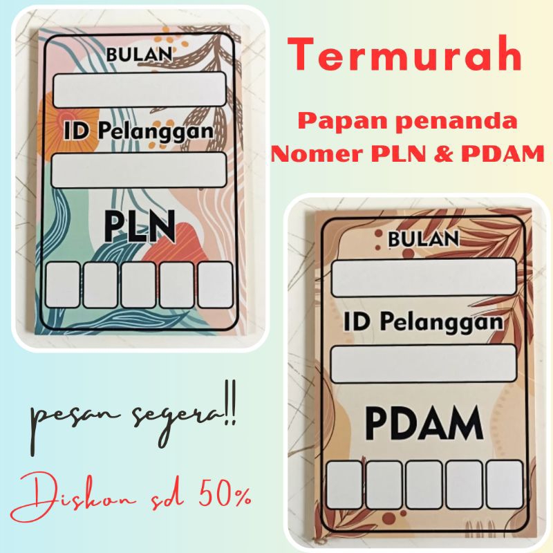 Jual H2 Pro - ready stok papan penanda nomer PLN & PDAM termurah wooden board sign PLN PDAM ...
