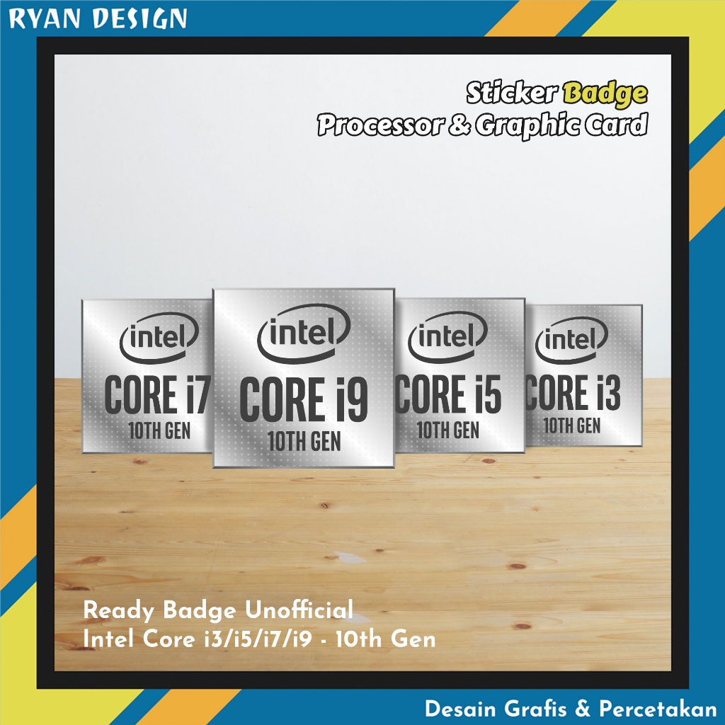 Jual Sticker Logo Intel Core i3 i5 i7 i9 Gen 10 Sticker Badge Processor ...