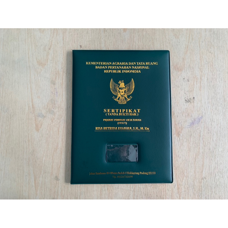 Jual Custom Sampul Map Sertipikat Elektronik Tanah Bpn Sampul