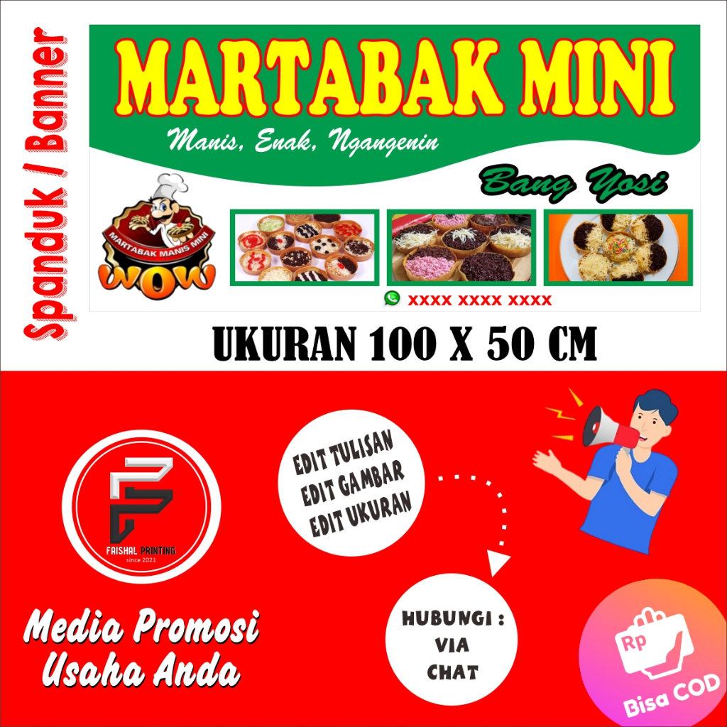 Jual Spanduk Martabak Mini / Banner Martabak Imut / Spanduk Martabak ...