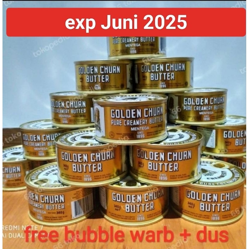 Jual butter /mentega golden churn / cap tong 340 gr / 340gr | Shopee ...