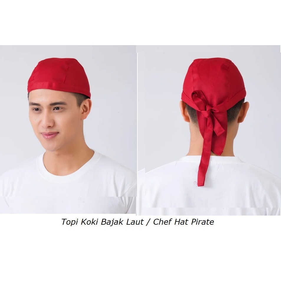 Jual Termurah Topi Pirate, topi chef Koki Bajak Laut topi pekerja ...