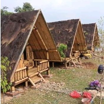 Jual SAUNG BAMBU ATAP SEGITIGA MODEL KEKINIAN BANYAK YANG SUKA | Shopee ...