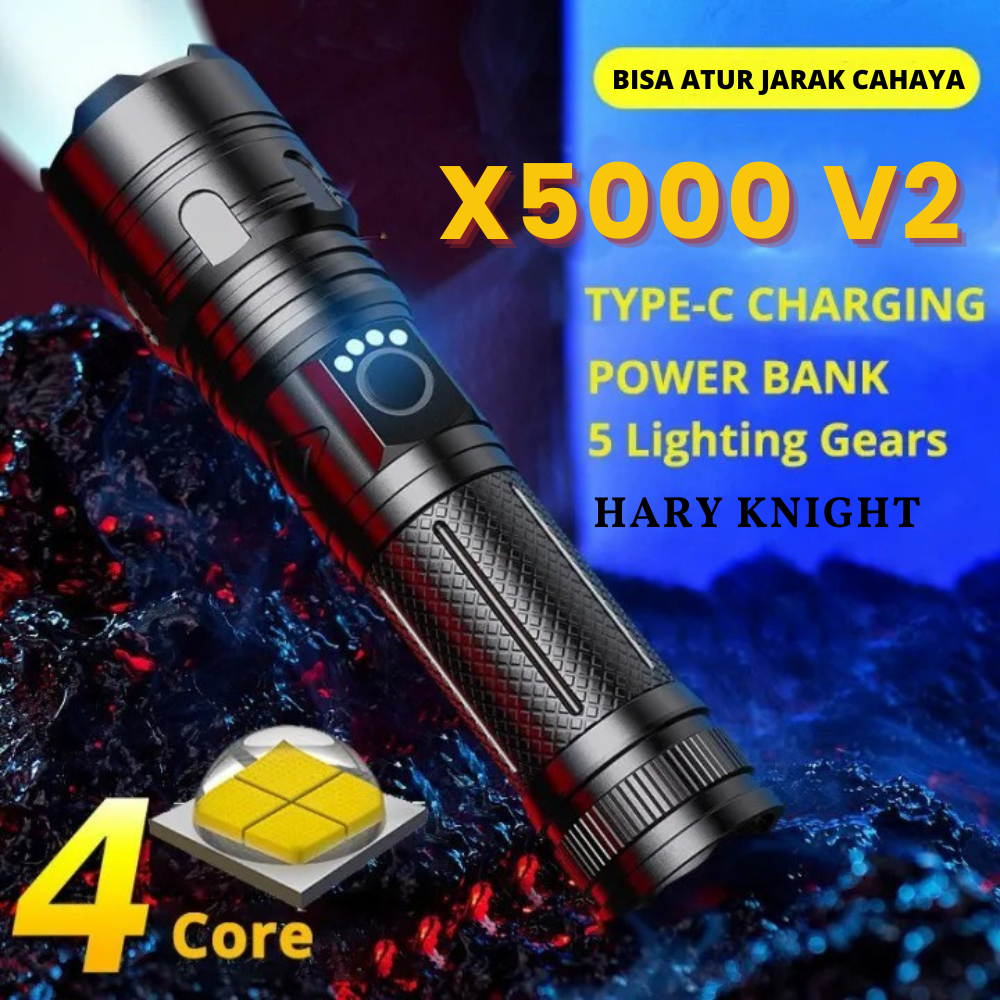 Jual Senter Gunung Super Terang X5000 Bright Zoom Bisa Di Cas ...