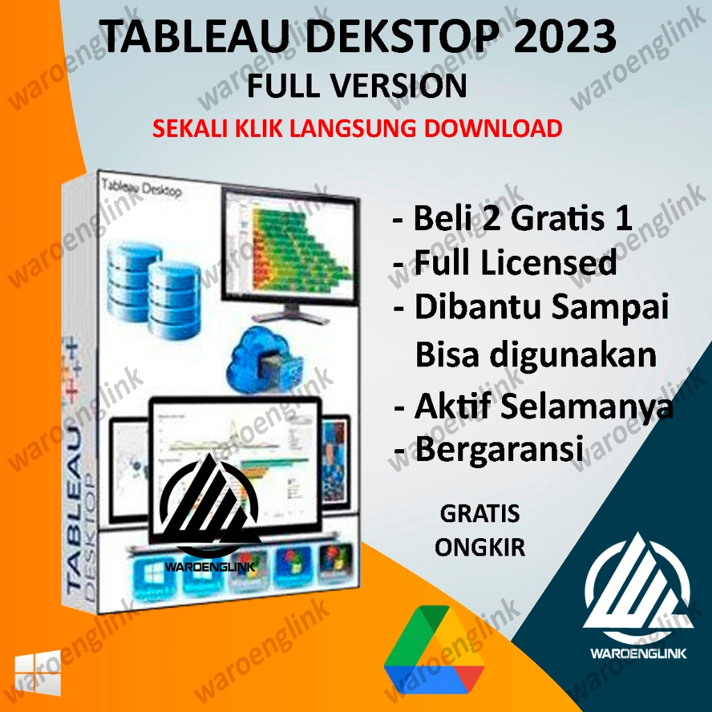 Jual Tableau Desktop 2023 Full aktivasi | Video tutorial Install ...