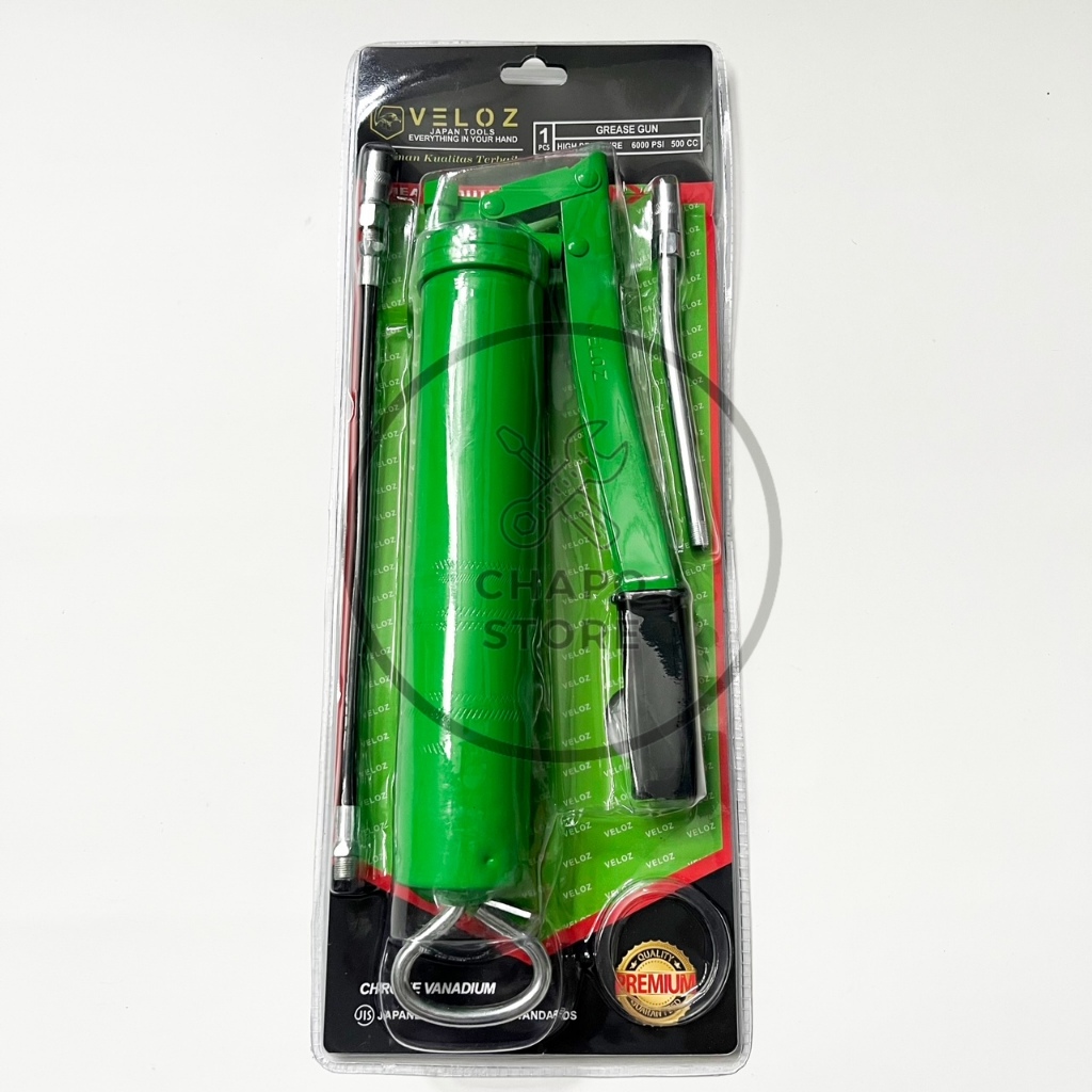 Jual Veloz alat pompa gemuk oli stempet tangan 500cc hand grease gun ...