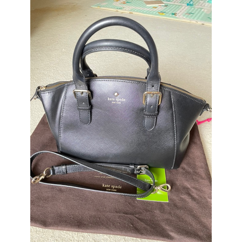 Jual Kate spade preloved leather original authentic black | Shopee ...